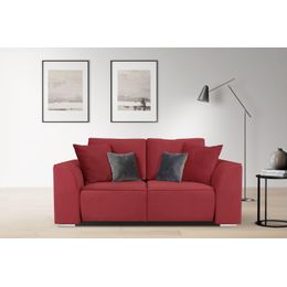 2-Sitzer Inosign, B:195cm H:92cm T:107cm, rot, Sofas, "BEATRICE, erh&auml;ltlich in trendigen Stoffoptionen, B/T/H: 143/73/92 cm", In hochwertiger