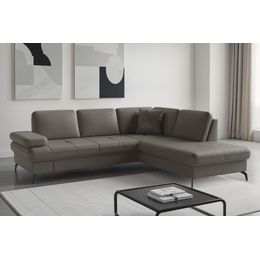 Sit & More Ecksofa SIT & MORE, B:238cm H:83cm T:202cm, braun, Wohnzimmer, Sofas, "Morris Jubi, Ottomane, Breite 238 cm", mit Armteilfunktion, wahlweise mit