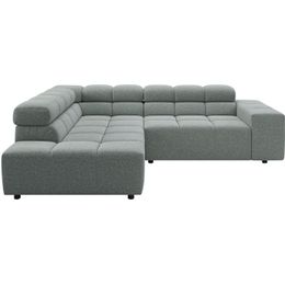 Ecksofa Home Affaire, B:249cm H:70cm T:215cm, gr&uuml;n, 100% Polyester, Wohnzimmer, Sofas, "Ancona, Ecksofa, incl. Kopfteilverstellung, Breite 249 cm,