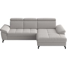 Sit & More Ecksofa SIT & MORE, B:264cm H:84cm T:181cm, grau, 95% Polyester 5% Polyamid, Wohnzimmer, Sofas, "Vanity, L-Form, B: 264 cm", Inkl.Sitz-,Kopf-und