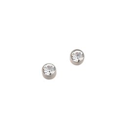 Firetti Damen Paar Ohrstecker "Schmuck Geschenk Titan Ohrschmuck Ohrringe Solit&auml;r", 4,5mm, Titan, transparent, Titan, Ohrringe, mit Swarovski-Kristall