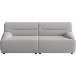 Sit & More Big-Sofa SIT & MORE, B:200cm H:80cm T:100cm, grau, 95% Polyester, 9% Polyamid, Sofas, "Scrabble", Modernes Design in verschiedenen Stoffarten