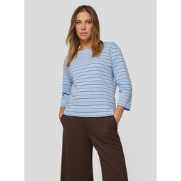 Rabe Damen Print-Shirt "T-Shirt", blau, Gr. 36, gestreift, 52% Baumwolle, 28% Polyester, 20% Viskose, Shirts