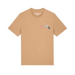 Watapparel Shirt 'Make love not war' Herren Gr&ouml;&szlig;e XL beige / mischfarben