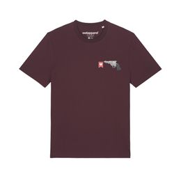 Watapparel Shirt 'Make love not war' male size XXXL Grey / Dark red