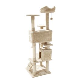 OTTO HOME Kratzbaum "Lofty", B/H/T: 49cm x 156cm x 49cm, beige, Kratzb&auml;ume, Mehrst&ouml;ckig mit Katzenh&ouml;hlen, Liegefl&auml;chen und Sisalst&auml;mmen