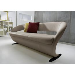 K+w Komfort & Wohnen Essbank, B:204cm H:83cm T:68cm, grau, K+W KOMFORT & WOHNEN, Bronco: Nappaleder pigmentiert, Dickleder, 1, 3/1, 5mm, mit rustikal gek&ouml;rnten