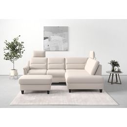 Sit & More Ecksofa SIT & MORE, B:251cm H:90cm T:187cm, grau, Wohnzimmer, Sofas, "Far&ouml; L-Form", inklusive Federkern, wahlweise mit Schlaffunktion und Bettkasten