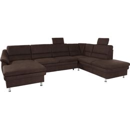 Sit & More Wohnlandschaft SIT & MORE, B:324cm H:90cm T:90cm, braun, Luxus-Microfaser 1 (100% Polyester);Luxus-Microfaser 2 (100% Polyester);Luxus-Microfaser