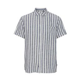 !Solid Button Up Shirt 'Fried' male size XXL Dusty blue / White
