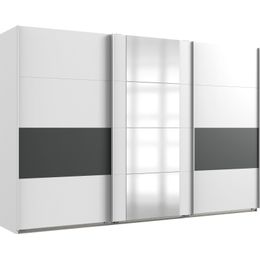 Schwebet&uuml;renschrank wimex, B:313cm H:208cm T:64cm, wei&szlig;, Holzwerkstoff, Schr&auml;nke, "Barmbek Schlafzimmerschrank Garderobenschrank", Kleiderschrank mit