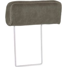 Sofa-Kopfst&uuml;tze OTTO HOME, B:52cm H:22cm T:12cm, grau, Holzwerkstoff, Kopfst&uuml;tzen, "Varese", Kreuznaht in beige