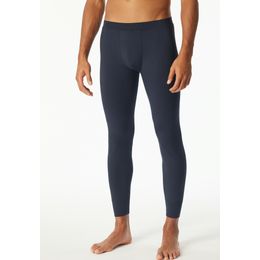 Schiesser Herren Lange Unterhose "Casual Warming", Gr. 4804, nachtblau, Single Jersey, Obermaterial: 35% Viskose, 30% Baumwolle, 25% Polyacryl, 10%