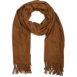 styleBREAKER Damen Schal "Weicher Schal Uni mit Fransen", braun, Modisch, Obermaterial: 100% Viskose CV., Modet&uuml;cher