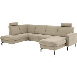 Wohnlandschaft DIE PLANBAR, B:307cm H:88cm T:190cm, beige, 94% Polyester, 6% Nylon, Sofas, "PP-PF25099, U-Form, Breite 307cm", Wahlweise mit