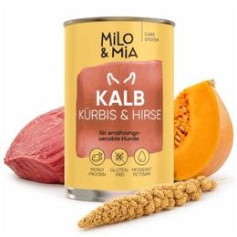 Milo & Mia Kalb, K&uuml;rbis & Hirse 24x400 g