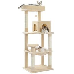 Pawz Road Kratzbaum XL f&uuml;r gro&szlig;e Katzen mit H&auml;ngematte