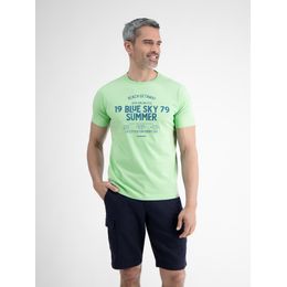 Lerros Herren T-Shirt "Herren T-Shirt mit Brustprint", gr&uuml;n, Gr. L, 100% Baumwolle, Shirts