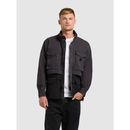 Khujo Herren Fieldjacket "RATE"schwarz, Gr. M, unifarben, Web, 100% Baumwolle, Jacken