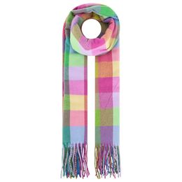 Zwillingsherz Damen Schal "Classic Karo", bunt, kariert, Obermaterial: 80% Polyester, 20% Viskose, Modet&uuml;cher, zeitloses Karomuster, weiche Qualit&auml;t,
