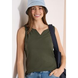 Cecil Damen Tr&auml;gertopkhaki, Gr. XXL, unifarben, Web, 100% Baumwolle, Tops, aus reiner Baumwolle