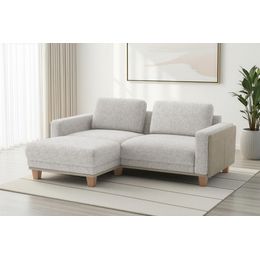 Sit & More Ecksofa SIT & MORE, B:226cm H:84cm T:167cm, grau, 100% Polyester, Wohnzimmer, Sofas, "Concept", Modernes Sofa in drei Fu&szlig;farben zur Auswahl