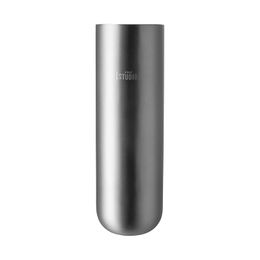 Karaffe FINK STUDIO, B:8cm H:26cm T:8cm &Oslash;:8cm, silber, Karaffen, "FULL FILL", in Geschenkverpackung