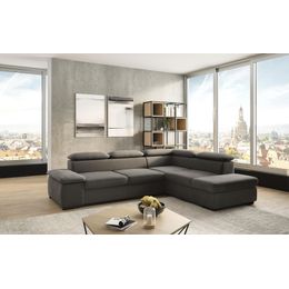 Sit & More Ecksofa SIT & MORE, B:272cm H:73cm T:226cm, braun, 100% Polyester, Wohnzimmer, Sofas, "Alcudia L-Form, modernes Design, Breite 272cm, Liegefl.