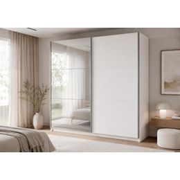 Kleiderschrank Home Affaire, B:150,6cm H:207cm T:60cm, wei&szlig;, Jugendzimmer, Schr&auml;nke, "MALOJA modern mit viel Stauraum, F&auml;cher & Kleiderstange, Breite