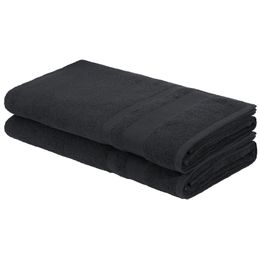 Saunatuch OTTO HOME, B:80cm L:200cm, schwarz, Walkfrottee, Obermaterial: 100% Baumwolle, Handt&uuml;cher, "Vanessa, 2 Saunat&uuml;cher, 80x200cm, in Standard-