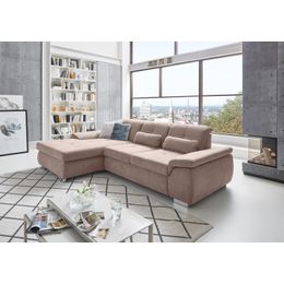 Ecksofa DIE PLANBAR, B:289cm H:85cm T:195cm, lila, 100% Polyester, Wohnzimmer, Sofas, "MP-IN16037 L-Form, Breite 289 cm, mit Federkern-Polsterung",