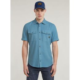 G-Star Raw G-STAR Herren Langarmshirt "Marine Slim Hemd", blau, Gr. XS, Obermaterial: 50% Baumwolle, 50% Baumwolle, Shirts