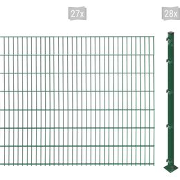 Arvotec Doppelstabmattenzaun "ESSENTIAL 143 zum Aufschrauben", H/L: 143cm x 54m, Pfosten: 28 Stk., gr&uuml;n, Zaunelemente, Zaunh&ouml;he 143 cm, Zaunl&auml;nge 2 -
