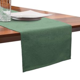 Tischl&auml;ufer OTTO HOME, B:160cm L:40cm, gr&uuml;n, Polyester, Tischdecken, "Meellon", unifarben, modern, strukturiert, Esszimmer, Esstisch, Deko