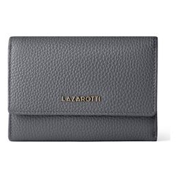 LAZAROTTI Damen Geldb&ouml;rse "Bologna Leather XL Geldb&ouml;rse mit Zip-Around Fach Leder 14 cm", grau, Leder, Kleinlederwaren