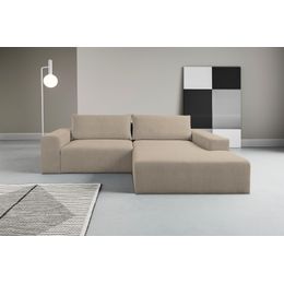 Ecksofa WERK2, B:262cm H:83cm T:188cm, beige, 100% Polyester, Wohnzimmer, Sofas, "Rio 262 x 188 cm modern und bequem", Webstoff, L-Form
