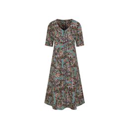 GOLDNER Damen Sommerkleid "Kurzgr&ouml;&szlig;e Viskosekleid mit orientalischem Muster", bunt, Gr. 19, Obermaterial: 100% Viskose CV., Kleider, Eingrifftaschen