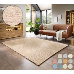 Wollteppich OTTO HOME, B:190cm H:12mm L:290cm, beige, Schurwolle, Wohnzimmer, Teppiche, "Pirker, handgewebt", Handwebteppich, meliert, reine Wolle,