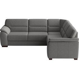 Sit & More Ecksofa SIT & MORE, B:255cm H:88cm T:225cm, grau, 100% Polyester, Wohnzimmer, Sofas, "Montego L-Form, B: 256 cm, gro&szlig;e Stoffauswahl, Komfort Sitzh&ouml;he
