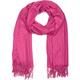 styleBREAKER Damen Schal "Weicher Schal Uni mit Fransen", lila, Modisch, Obermaterial: 100% Viskose CV., Modet&uuml;cher