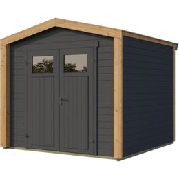 Weka Gartenhaus Killarney Anthrazit-Eiche hell lasiert, Ja, 1/4 verglast,350x300 cm