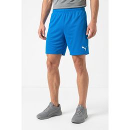 Puma Herren Trainingsshorts "TEAMRISE SHORT", blau, Gr. XL, unifarben, Netz, Obermaterial: 100% Polyester, Hosen, atmungsaktives Material, mit