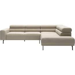 Sch&ouml;ner Wohnen Kollektion Ecksofa, B:276cm H:71cm T:219cm, beige, SCH&Ouml;NER WOHNEN-KOLLEKTION, 88% Polyester, 12% Polyacryl, Wohnzimmer, Sofas, "Tossa, Modernes Design trifft