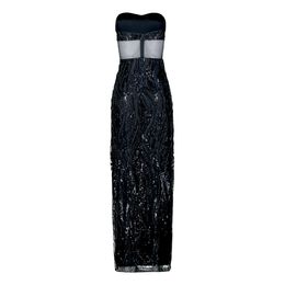 Vera Mont Damen Abendkleid "Damen mit Pailletten", blau, festlich, Gr. 40, Obermaterial: 100% Polyester. Besatz: 100% Polyamid. Futter: 100%