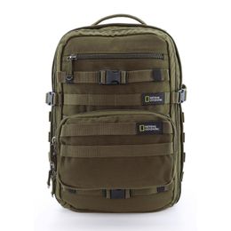 Herren Sportrucksack "Milestone", National Geographic, gr&uuml;n, Kunstfaser, Rucks&auml;cke, aus recycelten PET-Flaschen