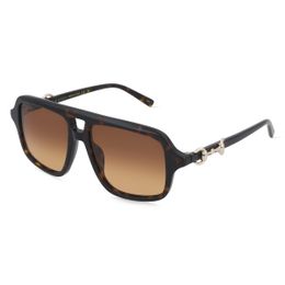 Gucci GG2052S | Damen-Sonnenbrille | Fassung: Vollrand, Pilot, Acetat, Havanna | Glasfarbe: Braun