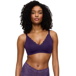 Triumph Damen B&uuml;gel-BH "Amourette N01", Gr. 70, lila, Microtouch, Obermaterial: 75% Polyamid, 25% Elasthan, BHs, mit Spitzendetails und ohne B&uuml;gel