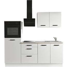 Wiho-K&uuml;chen K&uuml;chenzeile WIHO K&Uuml;CHEN, B:210cm, wei&szlig;, Komplettk&uuml;chen-Sets, "Compact", Breite 210cm, wahlweise mit Ger&auml;ten (ohne K&uuml;hlschrank)
