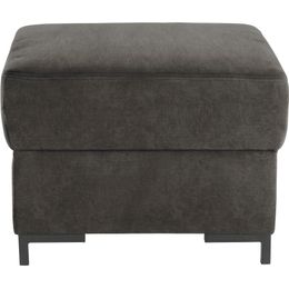 Hocker DOMO collection, B:62cm H:42cm T:62cm, grau, Wohnzimmer, Hocker, "Ledas B/T 62/62cm", in vielen Farben erh&auml;ltlich