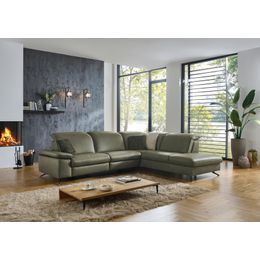 Ecksofa DIE PLANBAR, B:297cm T:245cm, gr&uuml;n, Wohnzimmer, Sofas, "PN-EM20091, L-Form, Breite 297 cm", inkl. Kopfteilverstellung, optional elektr.